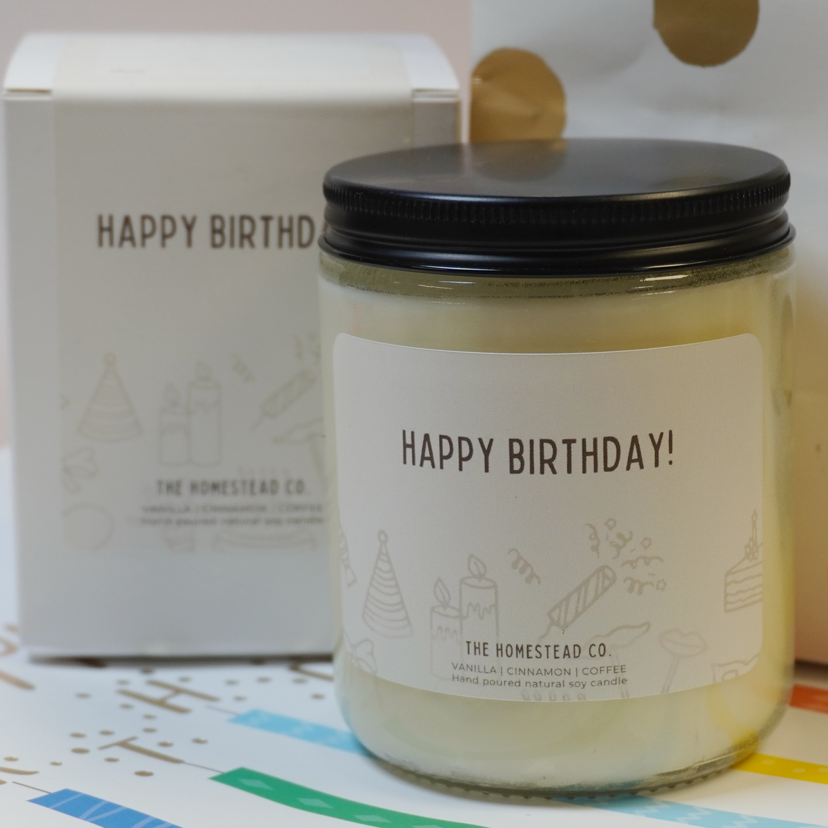 "Happy Birthday" Gifting Candle – The Homestead Co